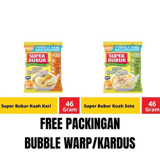 Jual PSM ~ SUPER BUBUR SACHET KUAH KARI / SUPER BUBUR SACHET KUAH SOTO ...