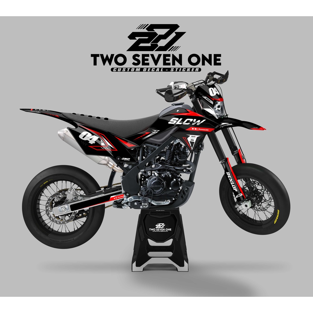 Jual DECAL STICKER MOTOR DTRACKER VARIASI HITAM MERAH BUILT FOR SPEED ...