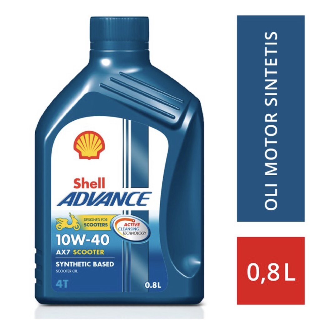 Jual OLI Shell Advance AX7 SCOOTER 10W40 0.8 L untuk Motor Matic HARGA ...