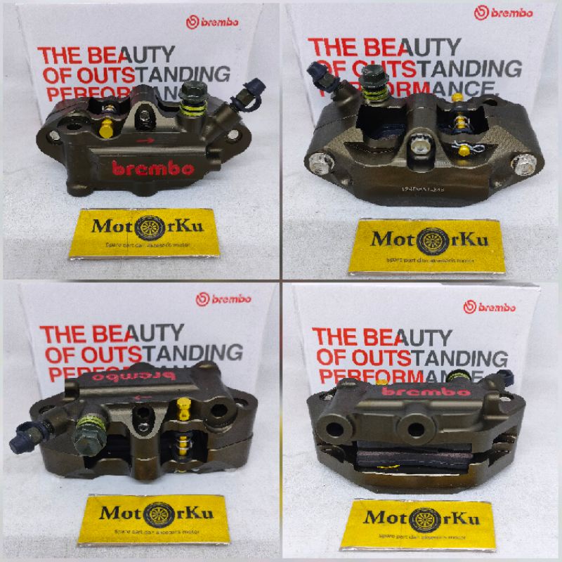 Jual KALIPER CALIPER BREM MONOBLOCK 4 PISTON BROWN UNIVERSAL SEMUA MOTOR | Shopee Indonesia