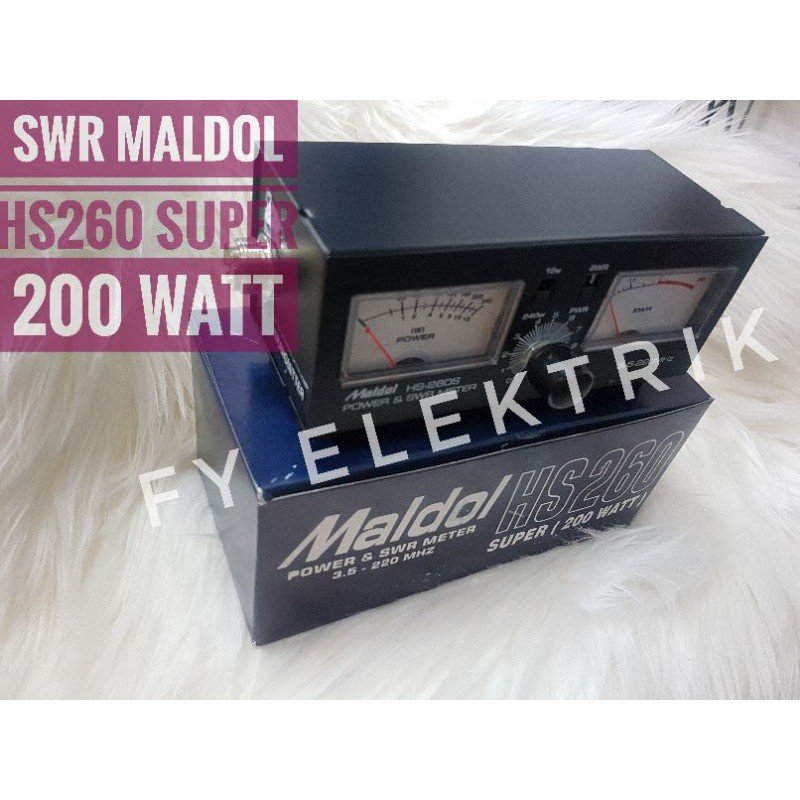 Jual SWR POWER METER MALDOL HS26P 200 WATT POWER METER MALDOL HS 260 ...