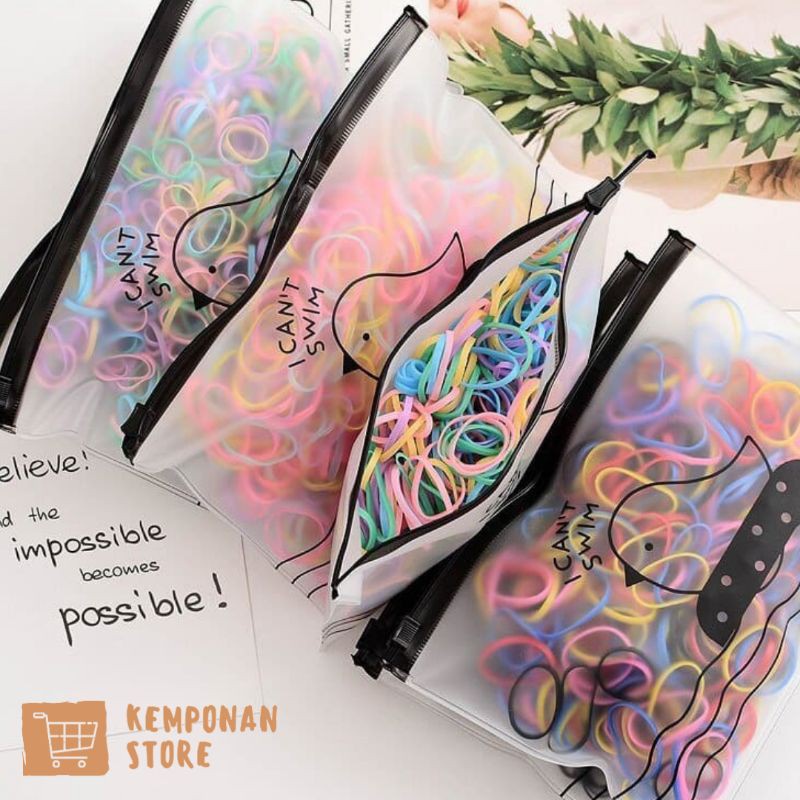 Jual IKAT RAMBUT ATAU KARET MINI RAMBUT ALA KOREA ISI 100PCS | Shopee ...