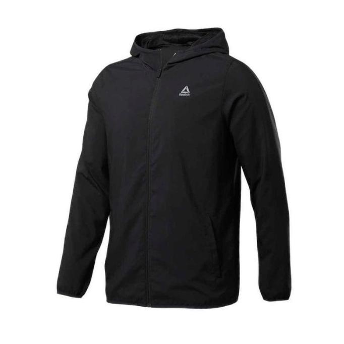 Jual BISA COD Reebok Training Essentials Woven Men's Training Jacket - Black | Shopee Indonesia