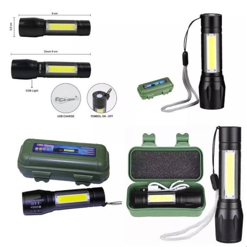 Jual XPE 511 SENTER SMART MINI LED ZOOM SUPER TERANG SWAT POLICE LIGHT USB CHARGER, SMART SENTER ...
