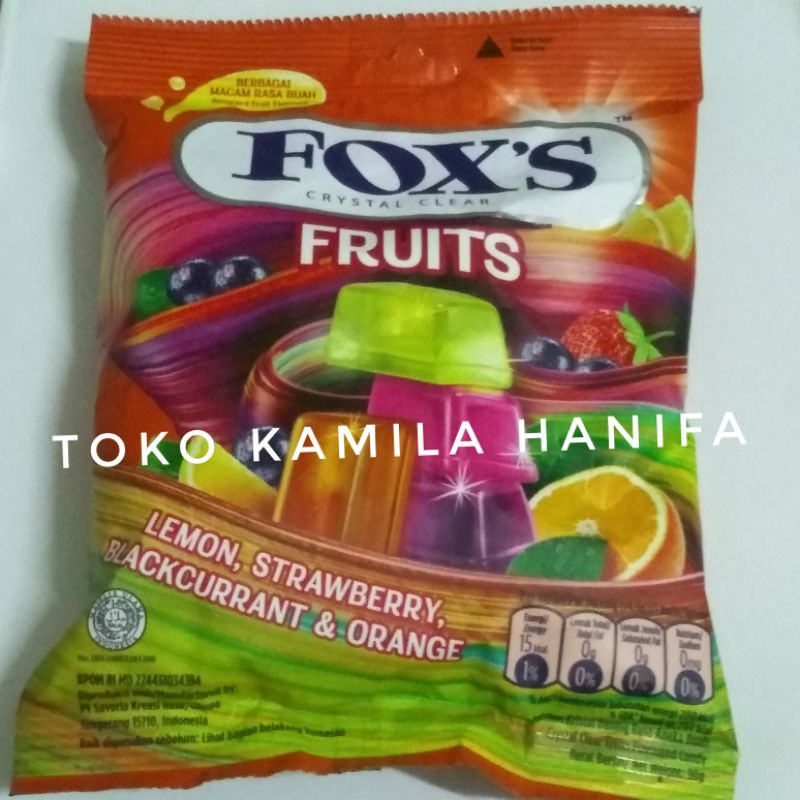 Jual Fox's Fruits Permen Kristal Bening Rasa aneka buah 90 gram ...