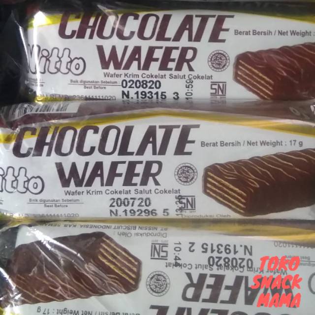 Jual Nitto Chocolate Wafer (isi 10 pcs) | Shopee Indonesia