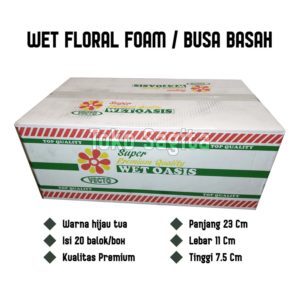 Jual Wet Floral Foam - Busa Basah - Oasis basah untuk tanaman hidup ...