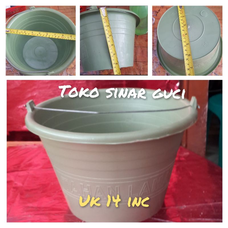 Jual Ember Hijau Kecil Ukuran 14 inc berbagai Merk | Shopee Indonesia