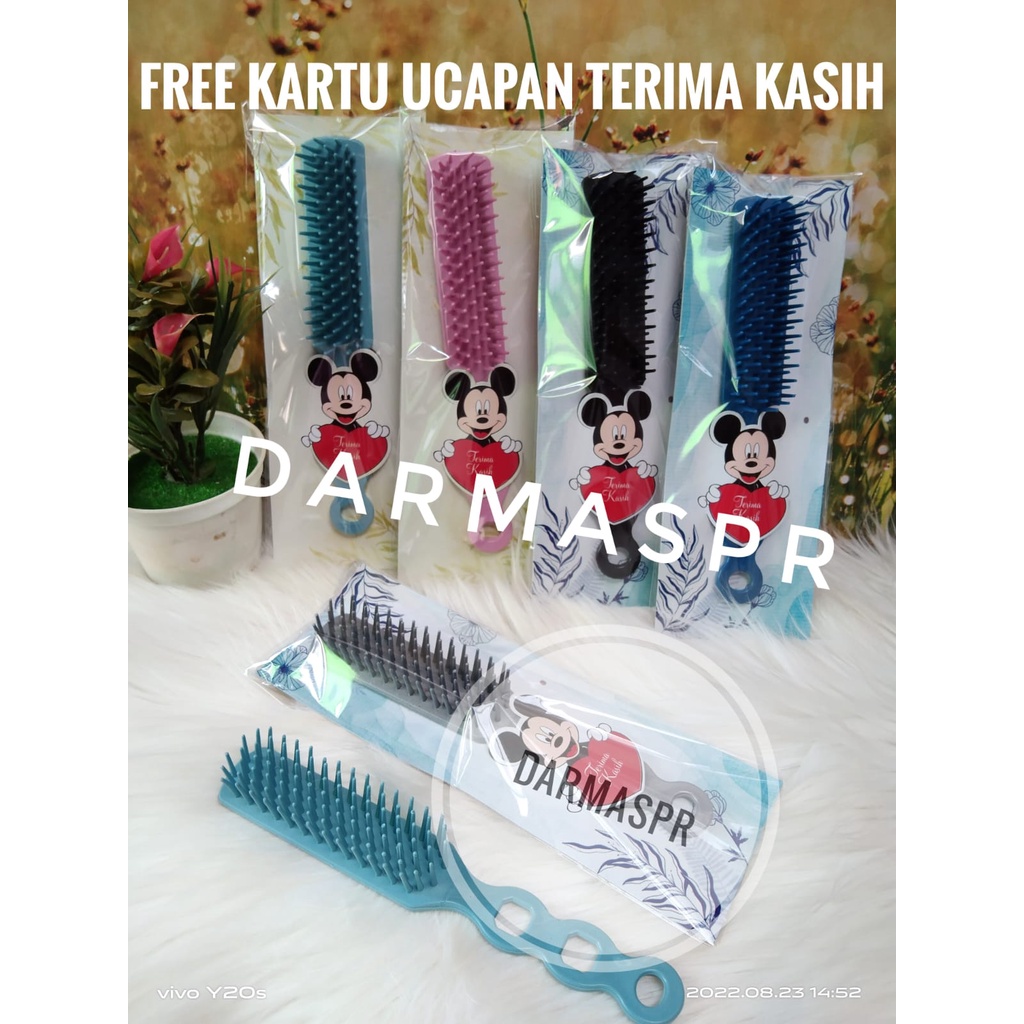 Jual Souvenir 50 Pcs Sisir SIKAT Kemasan ALAS KERTAS MOTIF MIKY MOUSE ...