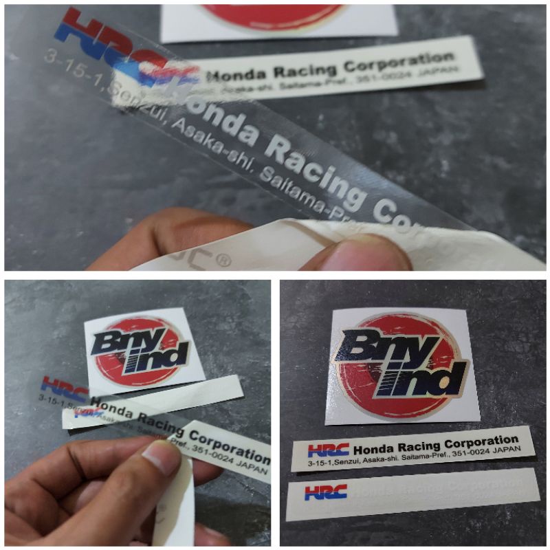 Jual STICKER HRC HONDA RACING CORPORATION TRANSPARAN | Shopee Indonesia