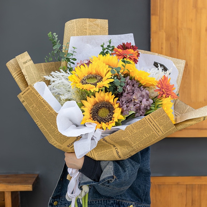 Jual Kertas Buket Bunga Kertas Tissue Tissu Putih Kertas Coklat Kraft ...