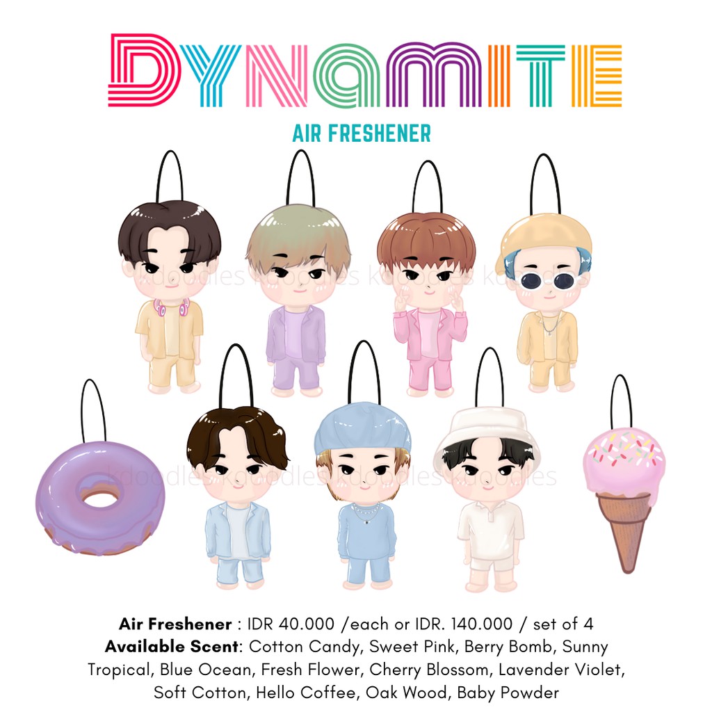 Jual BTS - Dynamite Keychain (Gantungan Kunci) & Air Freshener (Pewangi ...