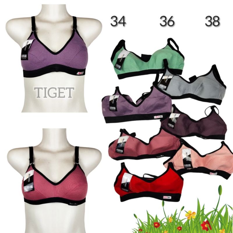 Jual 4 PCS BH BRA Sport KMB Wanita Cewek Remaja Dewasa Kurus Tanpa ...