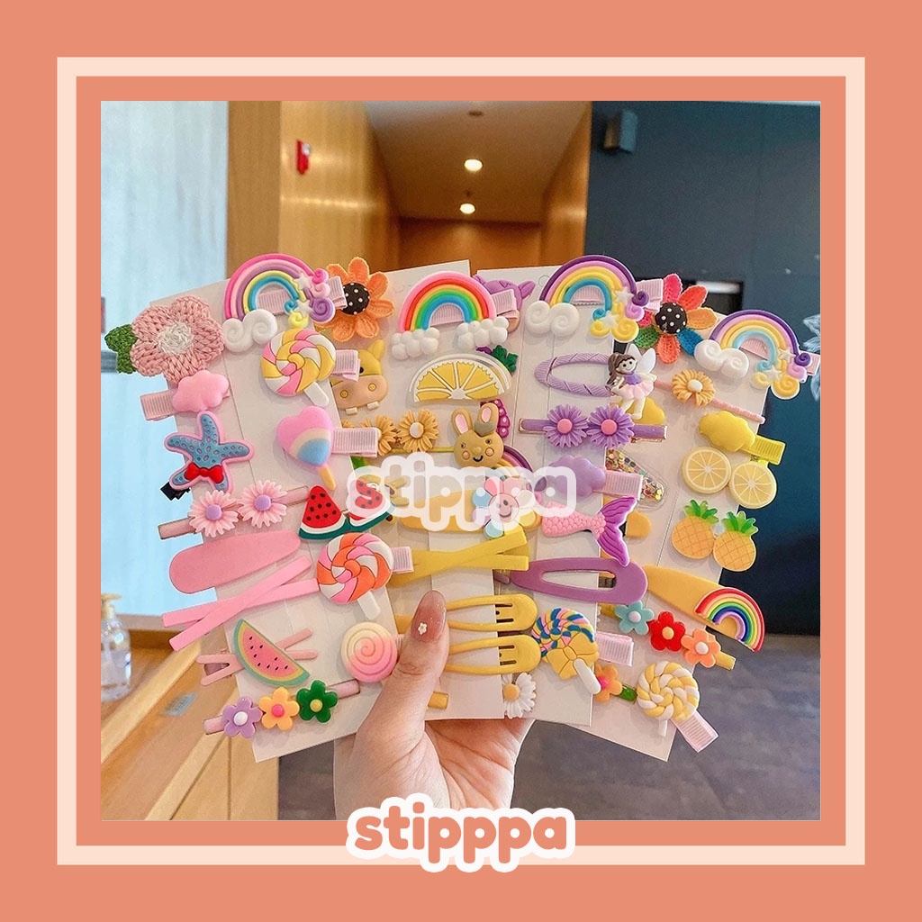 Jual STIPA Set Jepit Rambut Karakter Campur Mix Hair Clip Pin ...