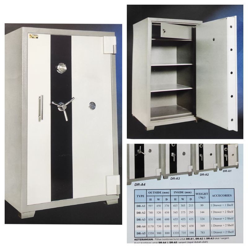 Jual Brankas Tahan Api Dragon A5 Tinggi 155cm Brangkas dragon A5 LN ...