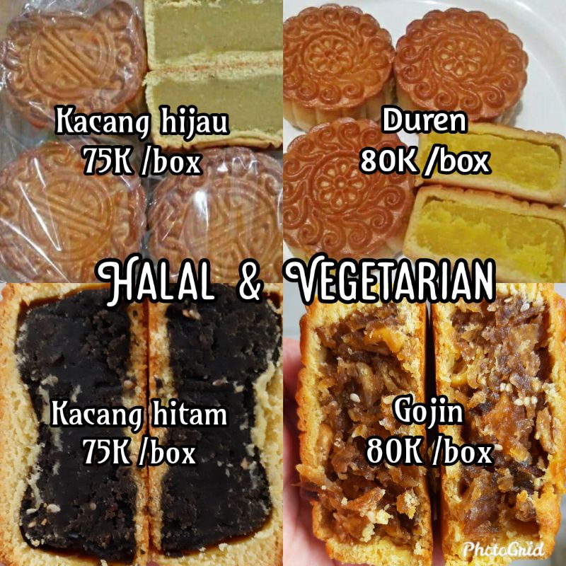 Jual Kue bulan mooncake duren gojin vegetarian halal | Shopee Indonesia