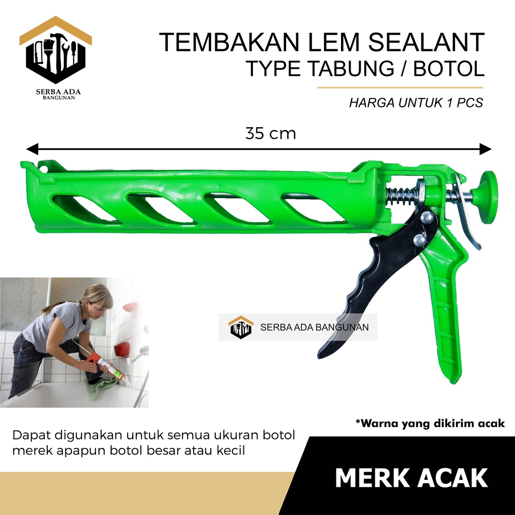 Jual SAB Tembakan Lem Kaca Botol Silicone Sealant / alat tembak kaleng ...
