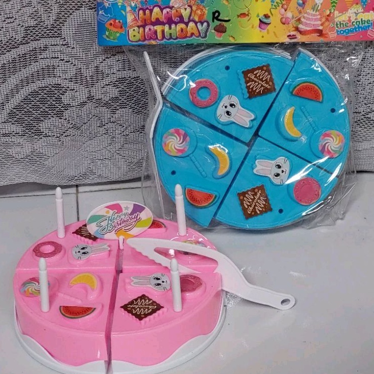 Jual mainan kue ulang tahun sett bisa dipotong potong - kue ultah ktg R ...