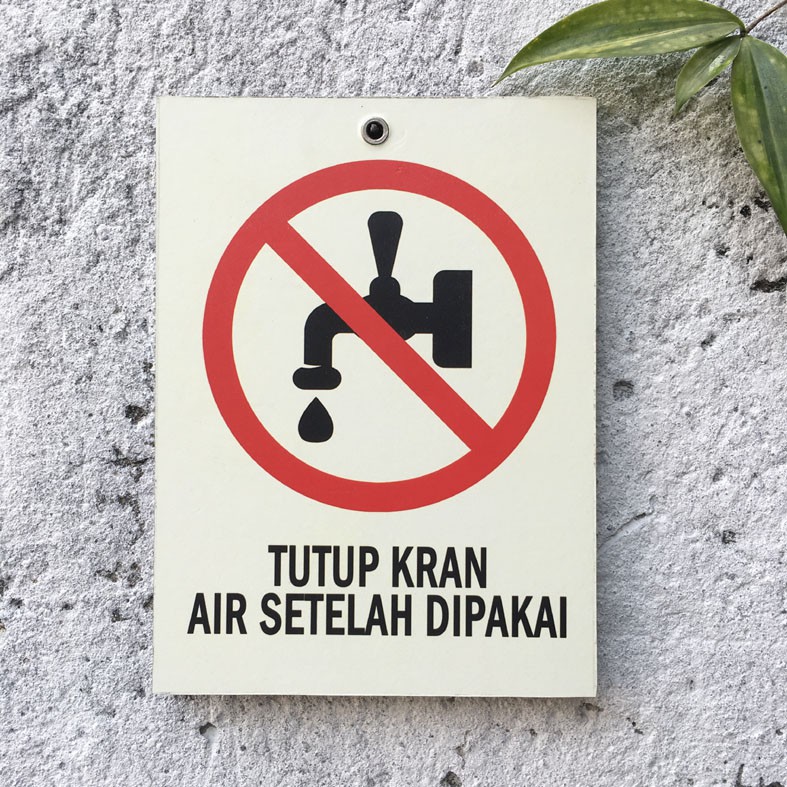 Jual Walldecor Hiasan Dinding Pajangan Tanda Sign Tutup Kran MPR 014 ...