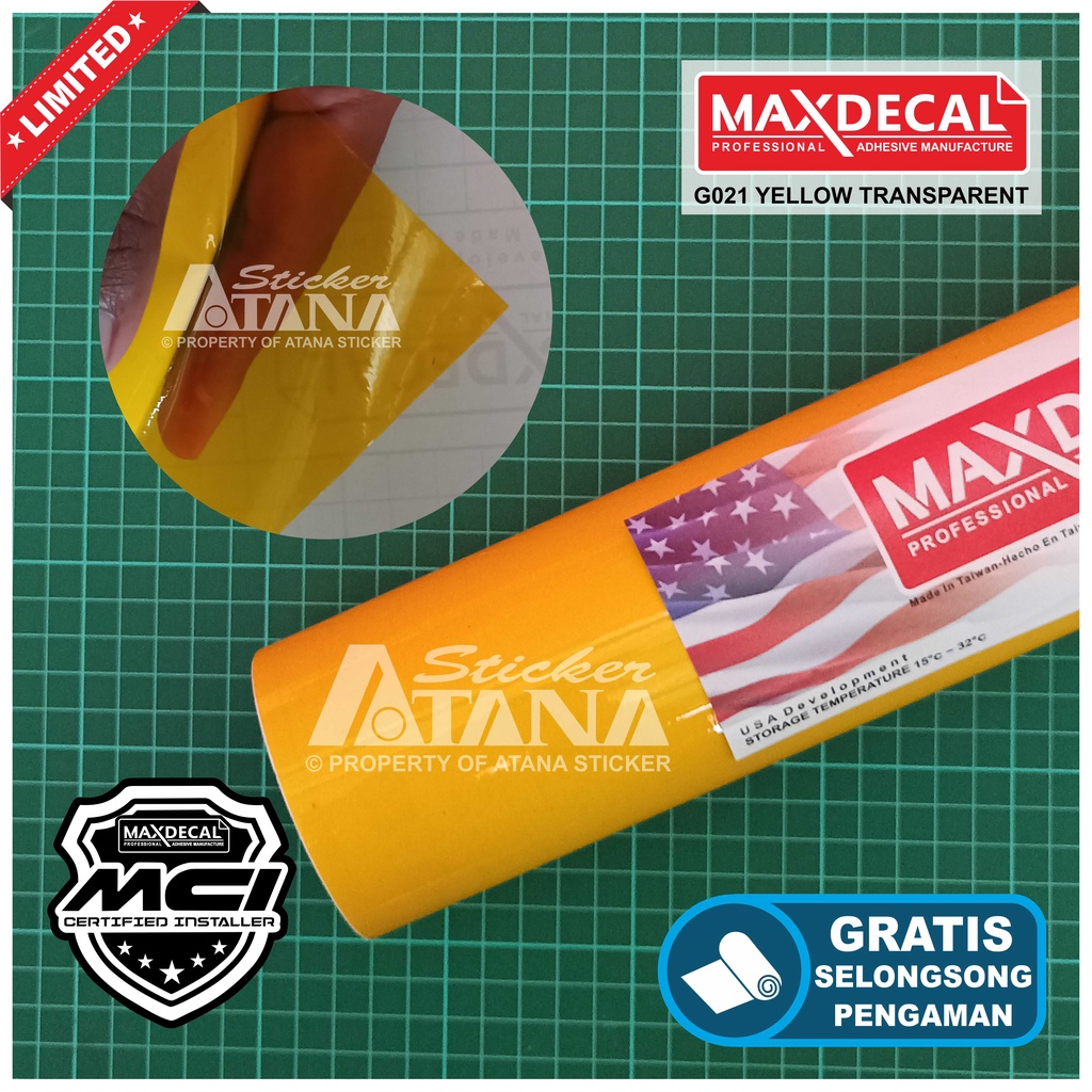 Jual Skotlet Kuning Transparan Maxdecal Scotlet Yellow Transparent ...