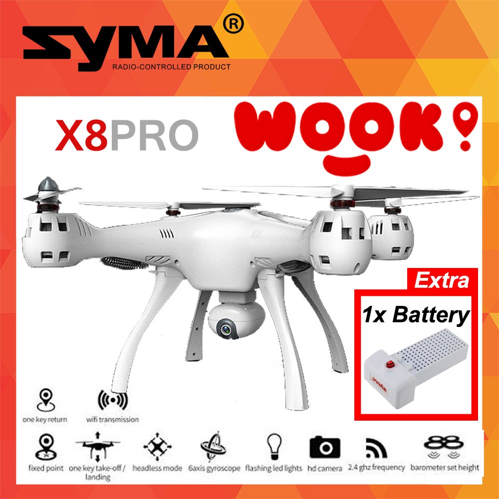 Jual Drone Syma X8PRO X8 PRO Dual Gps - Auto return - Free Battery ...