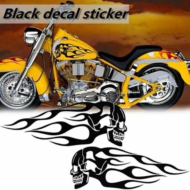 Jual Sticker tanki motor harley motor cb racing rx king 1set kiri kanan ...