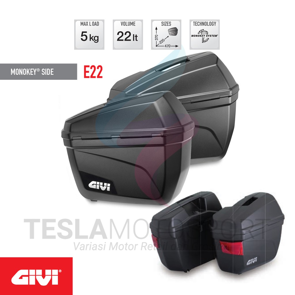 Jual Box Boks Motor Givi E22N Side Box Samping Monokey System | Shopee ...