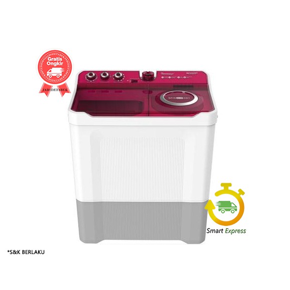 Jual Mesin Cuci SHARP ES-T 1290WA ( 2 TABUNG ) - 12 KG | Shopee Indonesia