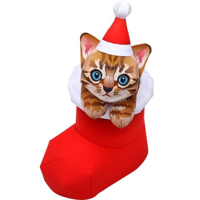 Jual DIY Papercraft Hewan Kucing Tabi di Sepatu Santa | Shopee Indonesia