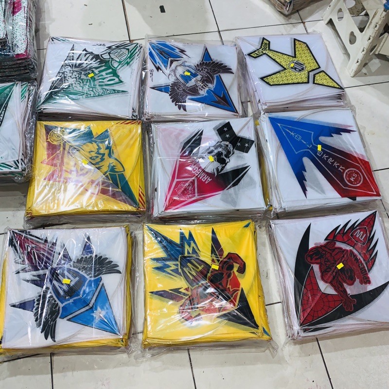 Jual (1 Pack) Layangan Sukoi standar / layangan sablon / sukoi lilit ...