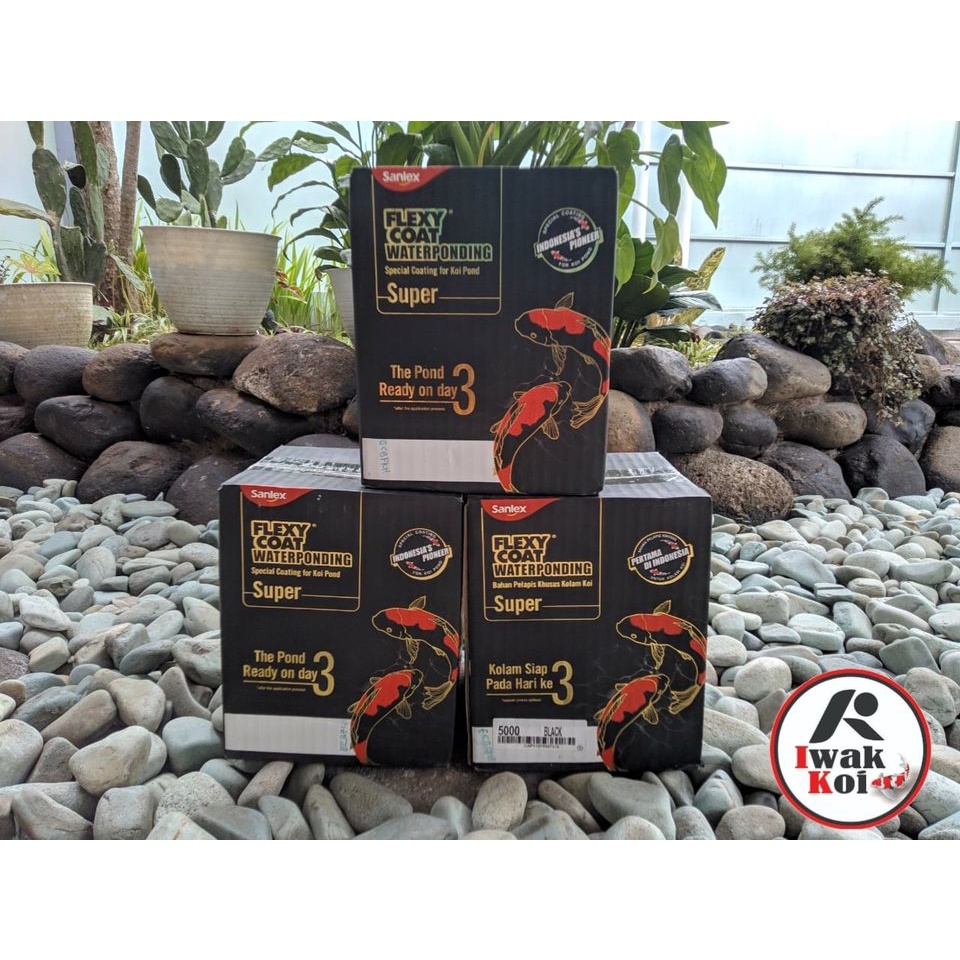 Jual Cat Kolam INDEKS/FLEXYCOAT WATERPONDING BLACK 2,5 KG SET CAT KOLAM ...