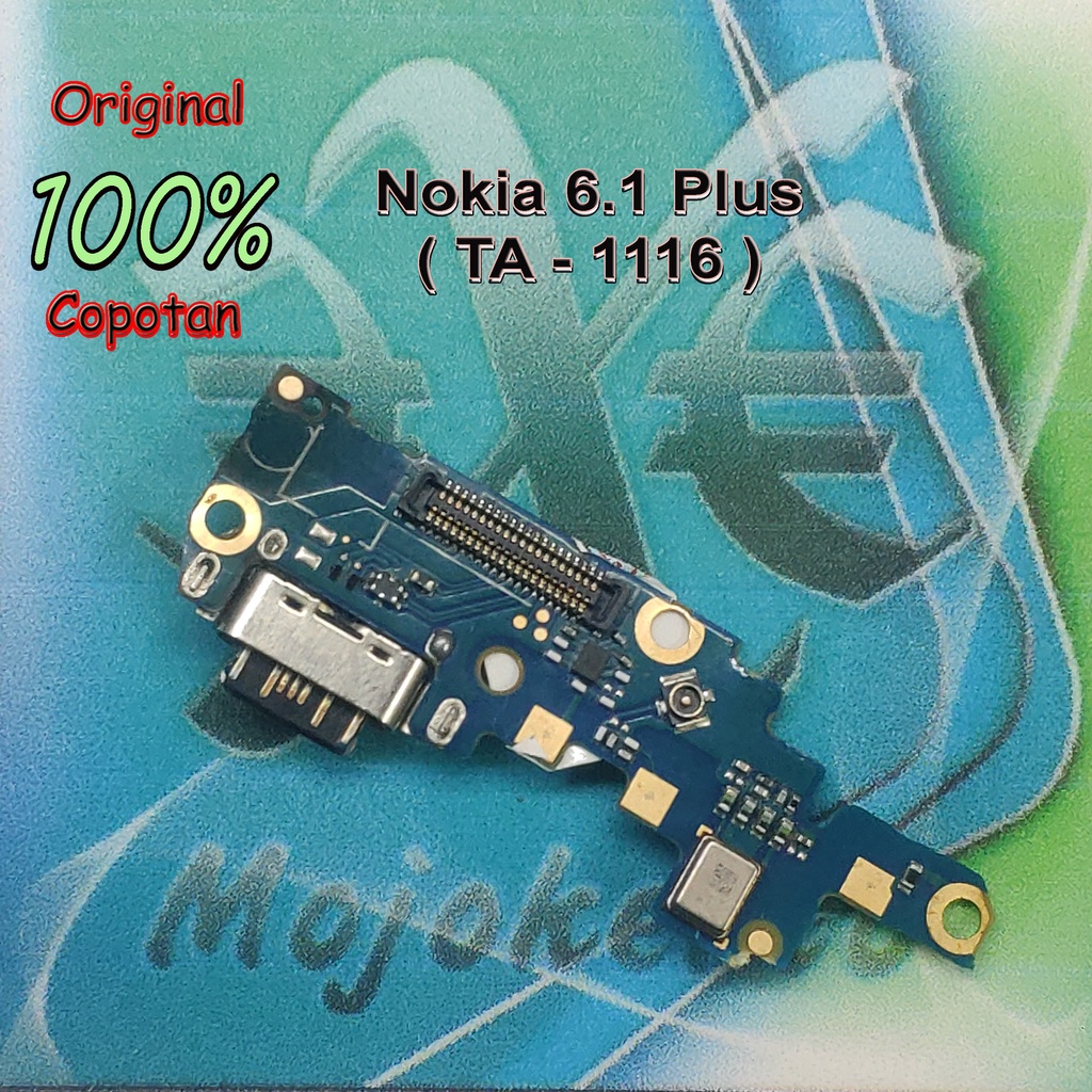Jual Nokia 6.1 Plus - TA 1116 papan konektor cas pcb UI board charger mesin bawah copotan ...
