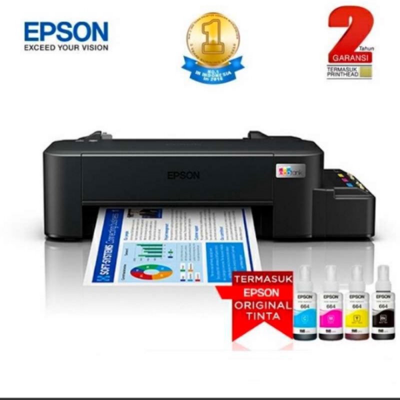 Jual Printer Epson L121 Original ink 100% Pengganti L120 Include Tinta Original 1 SET Print ...