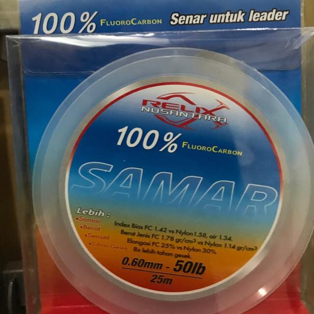 Jual Senar untuk leader 100% fluorocarbon Relix Samar 20 Lb, 25 Lb, 30 Lb, 80 Lb, 100 Lb ...