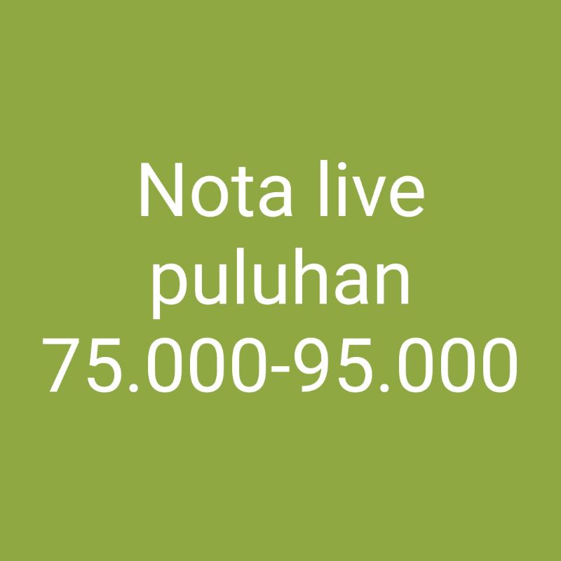 Jual nota live puluhan 75.000-95.000 | Shopee Indonesia