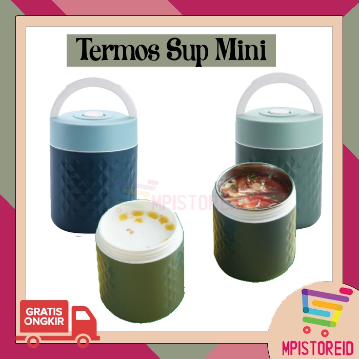 Jual Termos Makanan Sup Mini Anti Bocor Portable Mug 500ml Free Sendok ...