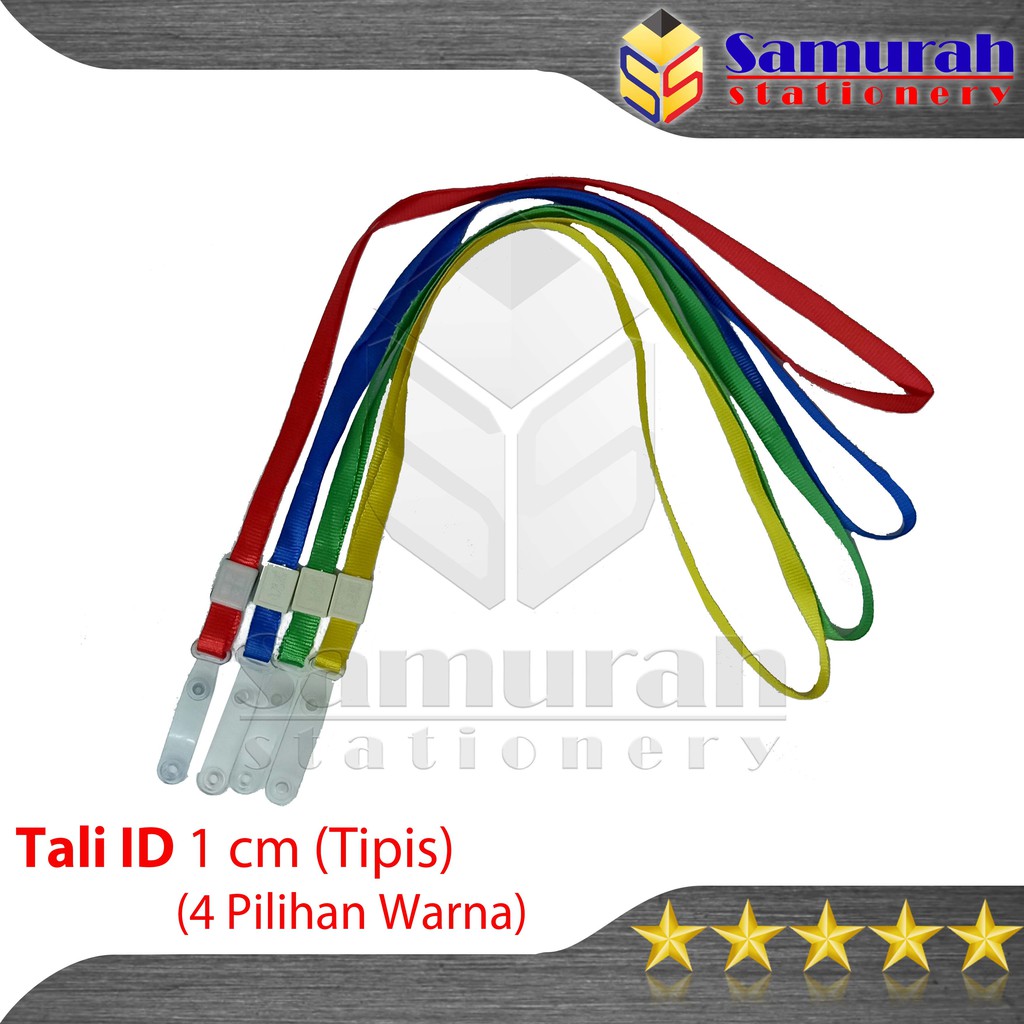 Jual Tali ID Card 1 cm Model Kait Plastik / bahan Tali lanyard Nylon ...