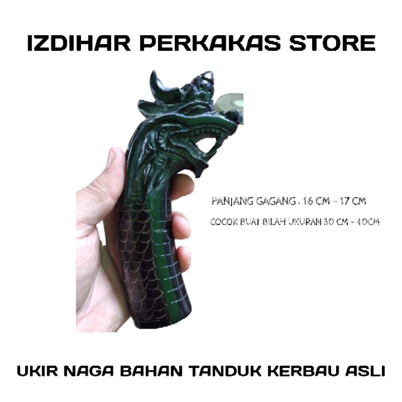 Jual GAGANG BEDOG TANDUK KERBAU ASLI UKIR NAGA KHAS GALONGGONG ...