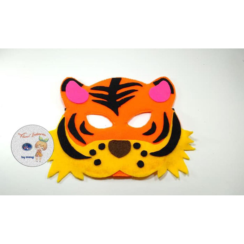 Jual Topeng hewan harimau flanel topeng ulang tahun anak tema hewan ...
