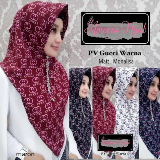 Jual PV GUCCI WARNA hijab instan | Shopee Indonesia