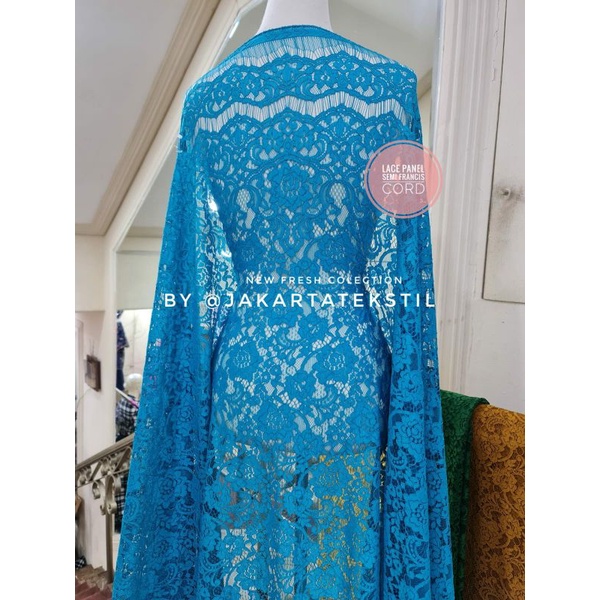 Jual [ 443 ] BRUKAT BROKAT LACE PANEL SEMI FRANCIS CORD ( 2.5meter x 1 ...