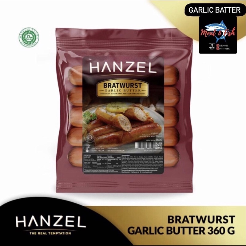 Jual SOSIS BRATWURST GARLIC BATTER / HANZEL SOSIS 360GR | Shopee Indonesia