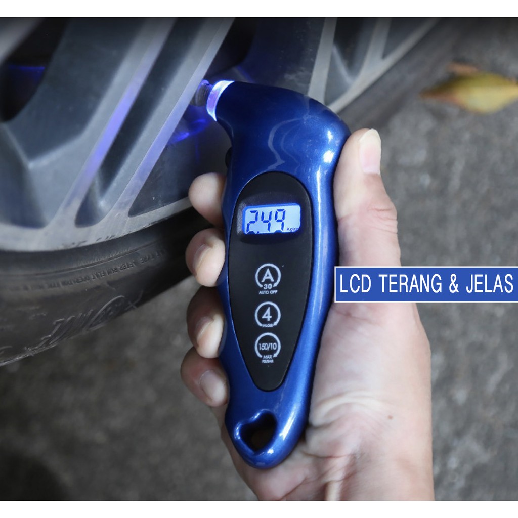 Jual PENGUKUR ANGIN TEKANAN BAN TIRE GAUGE MANOMETER DIGITAL ...