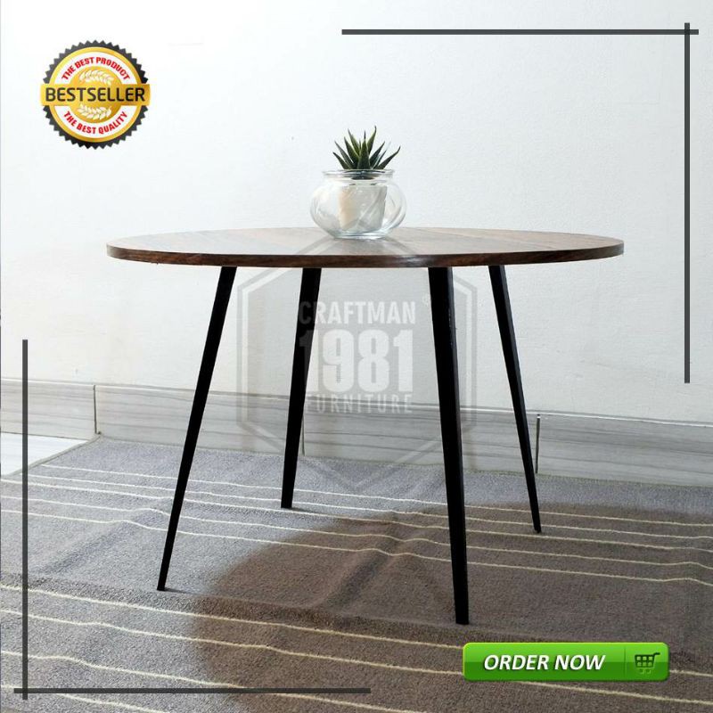Jual Meja Kecil Minimalis Tamu Santai Makan Diameter 60 Cm Meja Bulat ...
