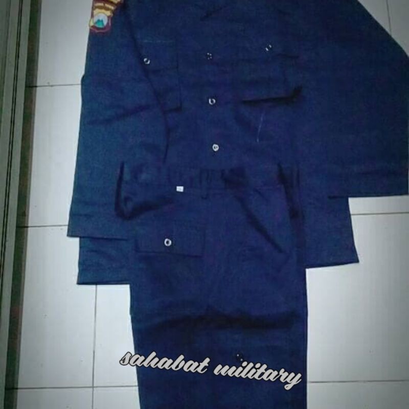 Jual Seragam PDL Satpam/Seragam Security/Seragam Biru Tua | Shopee Indonesia