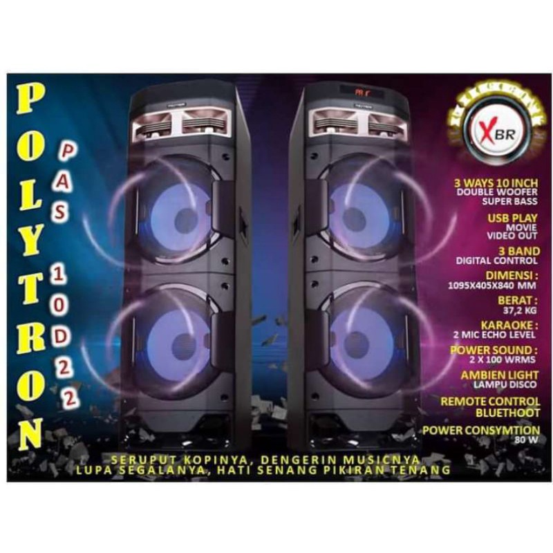 Jual Polytron Active Speaker Pas10d22 28 Dengan Woofer 10 Inch Gleger