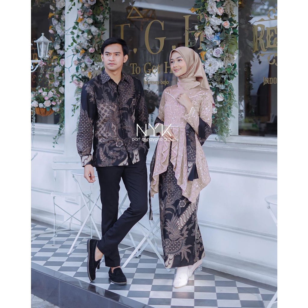 Jual PAKAIAN COUPLE KEBAYA MODERN FARA - KEBAYA BROKAT TULLE MUTIARA ...
