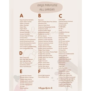 Produk Days Parfume Official | Shopee Indonesia