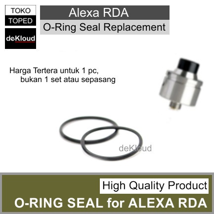 Jual Black O-Ring Seal for ALEXA 22 RDA | karet sil silicon silikon ...