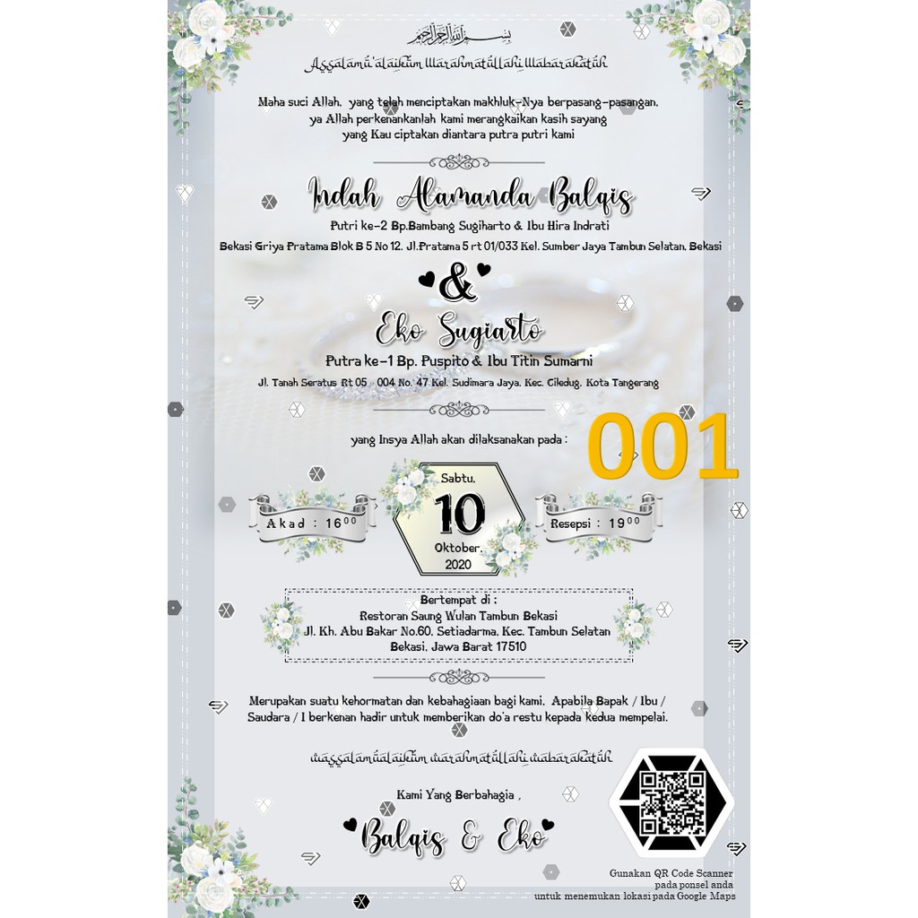 Jual Undangan FOTO JPG PNG Undangan Pernikahan Undangan Digital Kartu ...